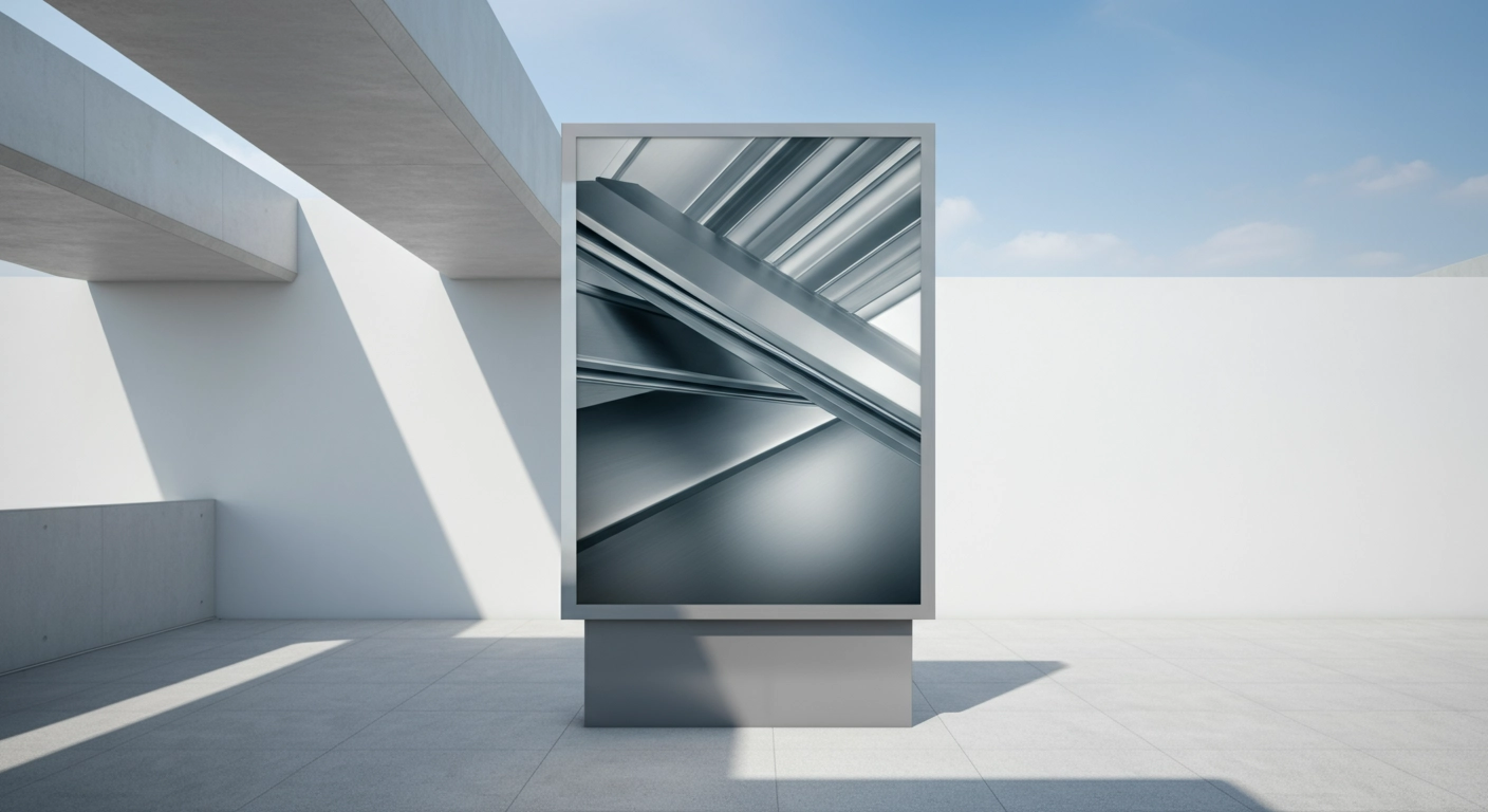 Visual Electric | A sleek billboard with an all-white backdrop. The ...